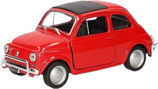 speelgoed modelauto rode Fiat 500 classic auto 1:36 | bol.com