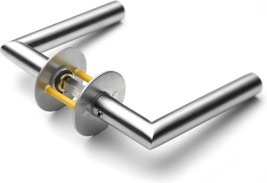 Randi deurkruk Ø18mm L-vorm gelast +rozet Ø52x4mm blind | bol