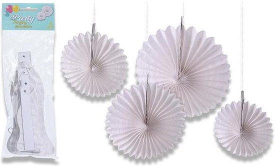 Waaier set - 4dlg - wit - Wit - N.v.t. | bol