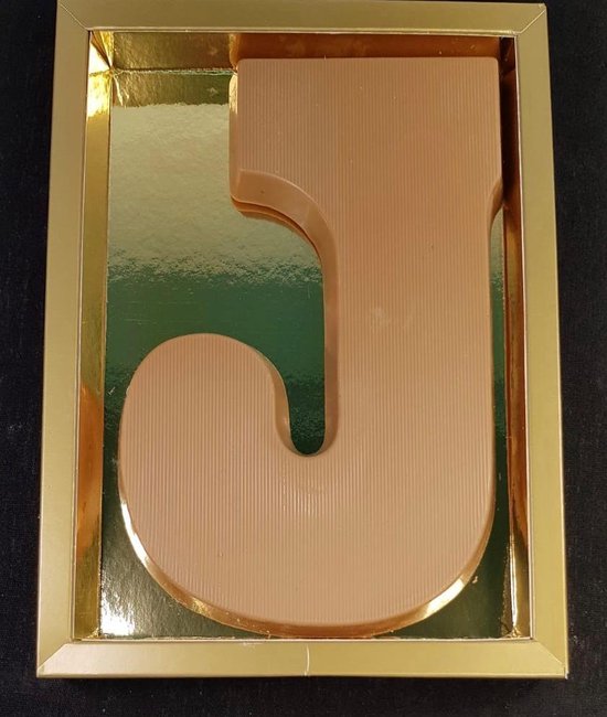 Ambachtelijk gemaakte chocoladeletter J melk - 190 gram | bol