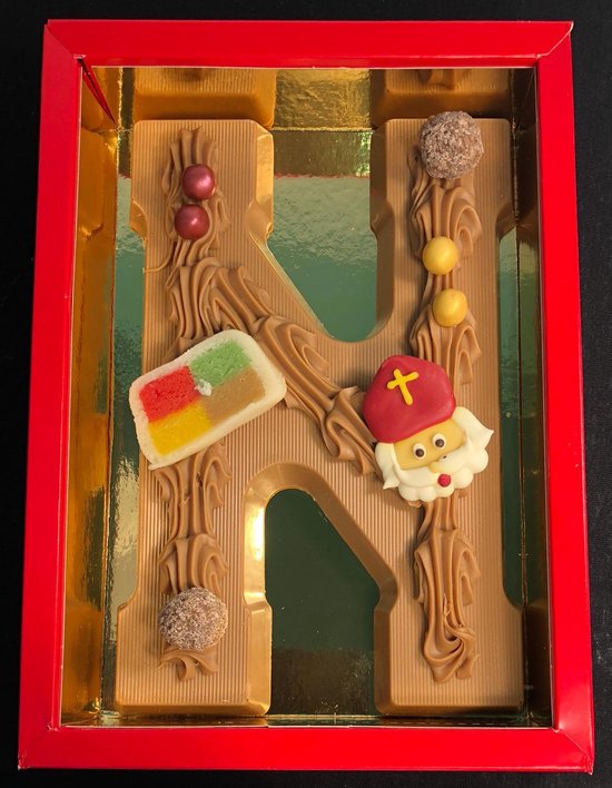 Ambachtelijk gemaakte chocoladeletter N melk gedecoreerd - 240 gram ...