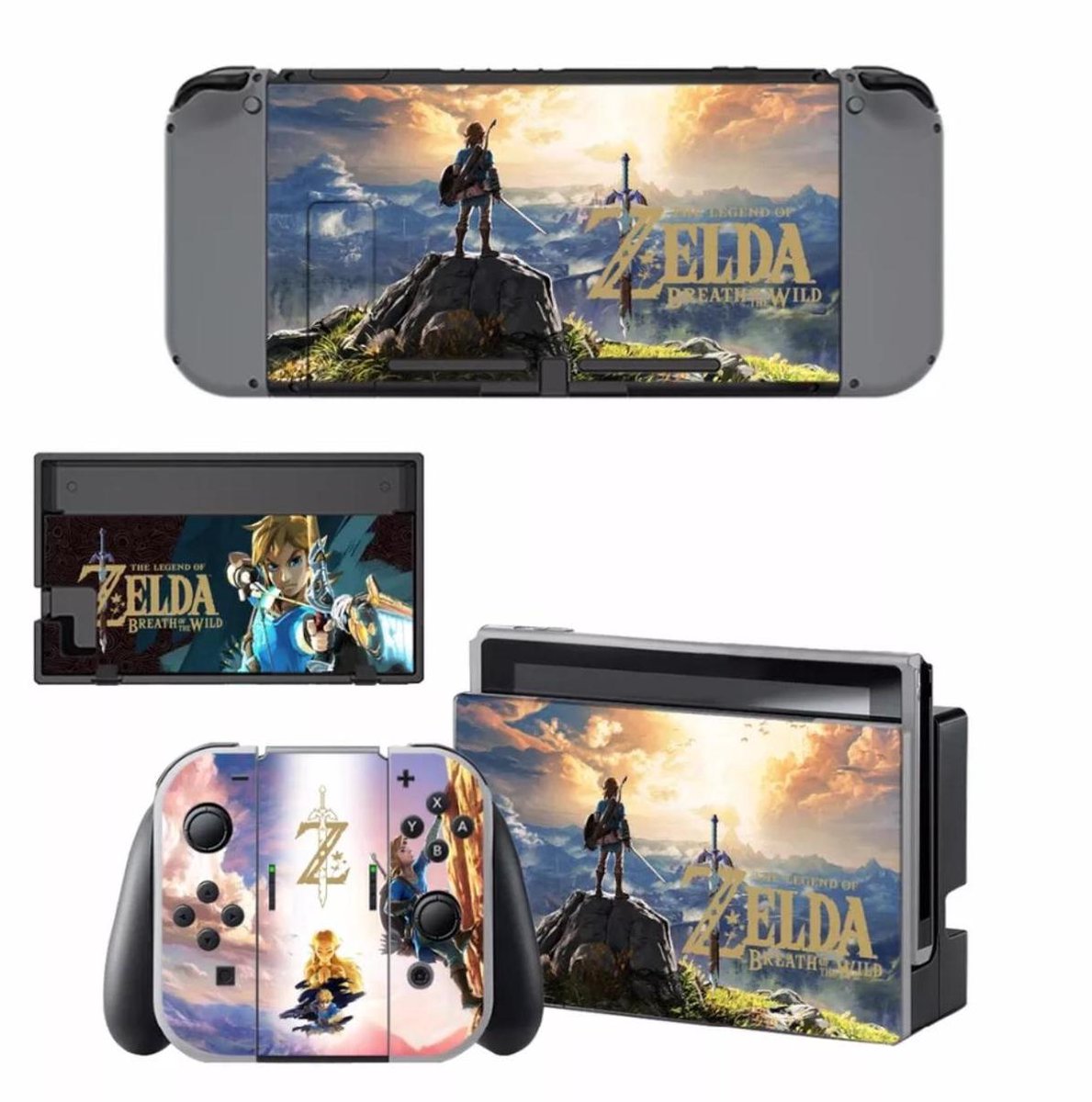 Zelda Breath of the Wild - Removable Console Skin - Nintendo Switch ...