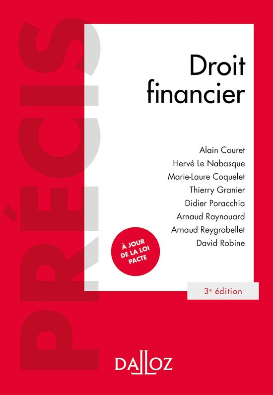 Précis - Droit financier. 3e éd. (ebook), Alain Couret | 9782247192014 ...