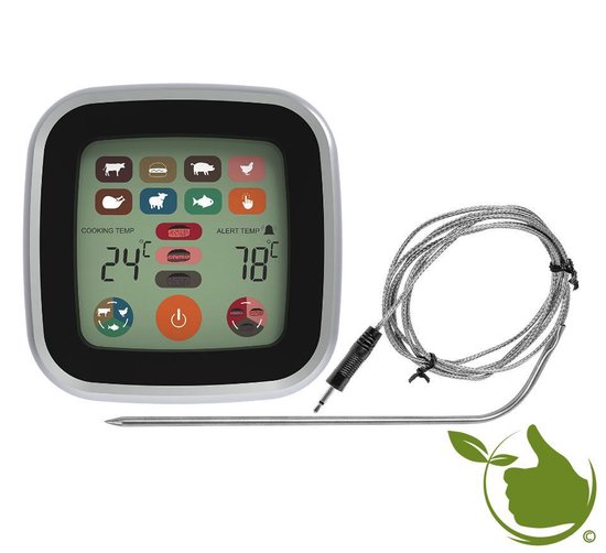 Elektronische pin-thermometer met LCD-touchscreen | bol.com
