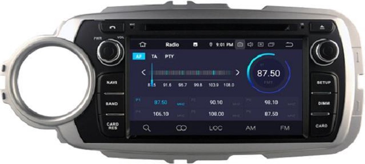 Navigatie toyota yaris dvd carkit android 9 usb dab+ 64GB | bol.com