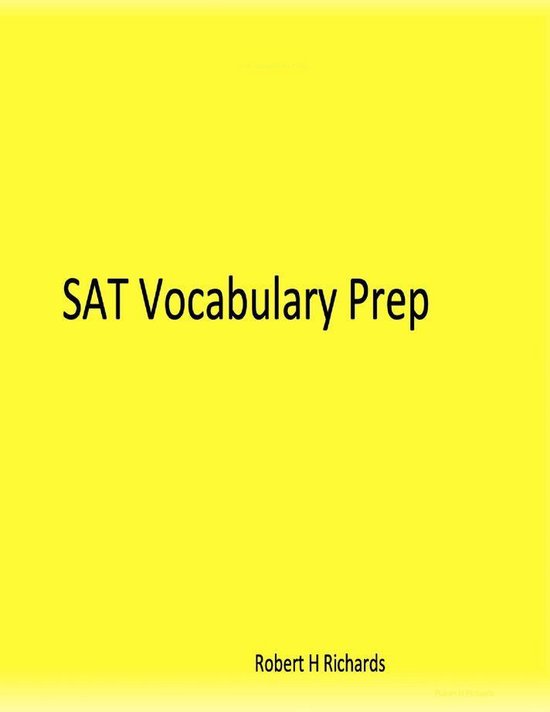 Sat Vocabulary Prep (ebook), Robert H Richards | 9780359638208 | Boeken ...
