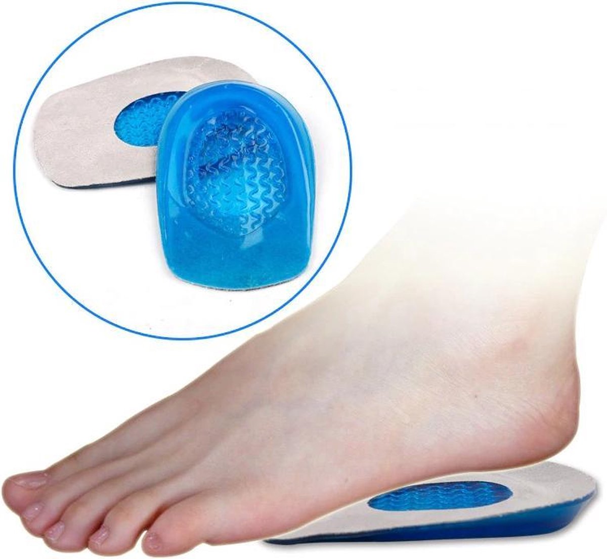 3D Soft Gel Hielspoor Inlegzooltjes | Inlegzool Cups | Hielbeschermer ...