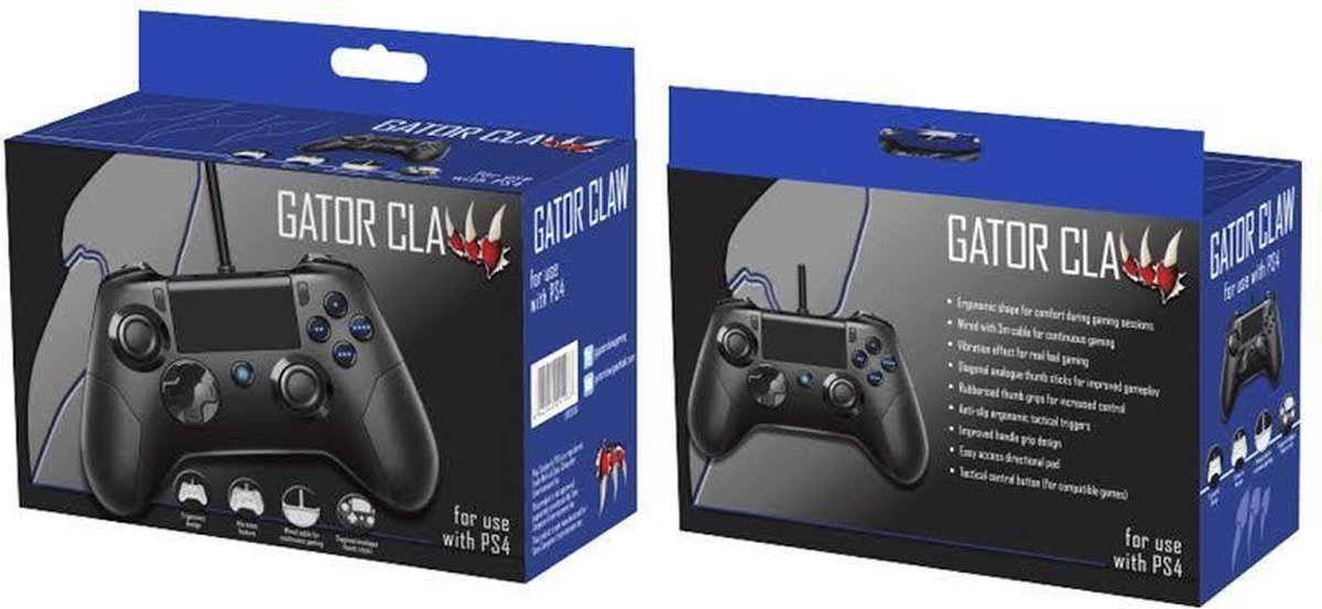 Gator Claw PS4 Controller bedraad, zwart | bol.com