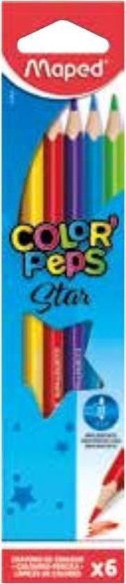 Maped kleurpotlood Color'Peps 6 potloden | bol