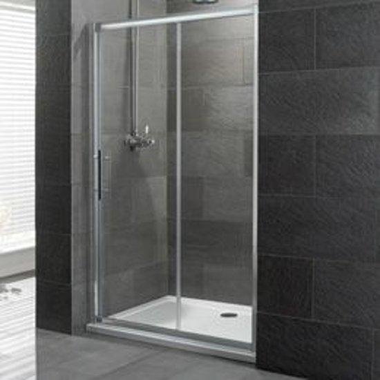 Douchedeuren schuifdeur 6mm gehard easy clean melkglas 185x150cm ...