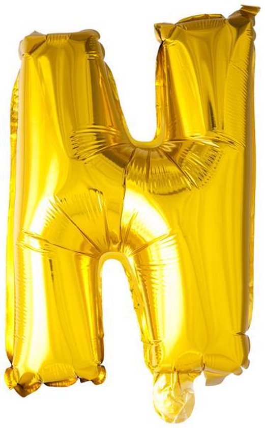ballon - 100 cm - goud - letter - N | bol