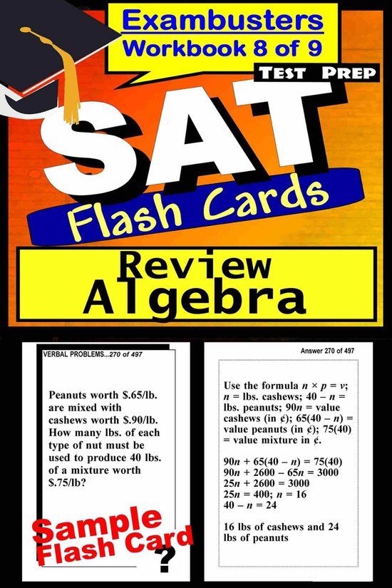 Exambusters SAT 8 - SAT Test Prep Algebra Review--Exambusters Flash ...