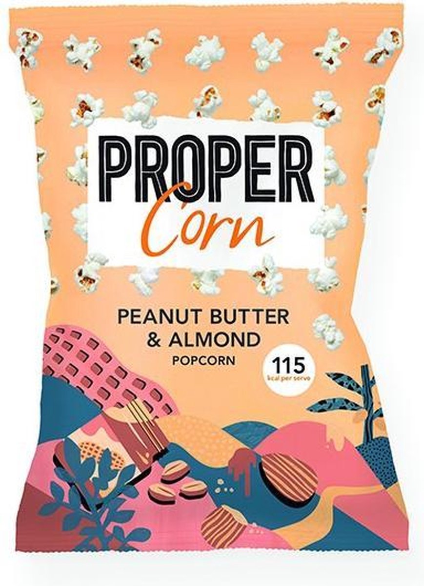 Propercorn Popcorn-Smooth Peanut & Almond-per | bol.com
