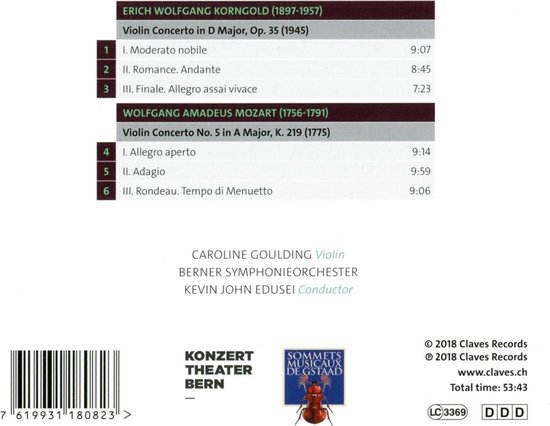 Caroline Goulding, Berner Symphonieorchester, Kevin John Edusei ...