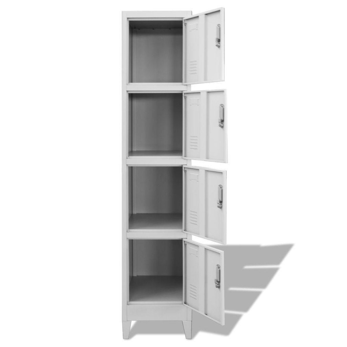 Lockerkast met 4 planken 38x45x180 cm / locker kast met 4 vakken | bol.com