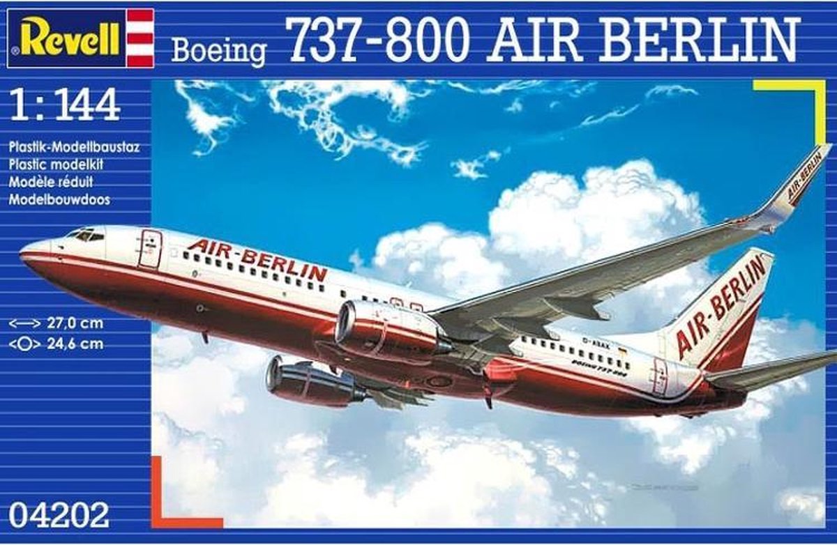 Revell Boeing 737-800 Air Berlin 1:144 Montagekit Vliegtuig met vaste ...
