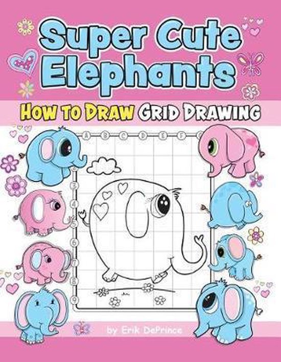 Super Cute Elephants How to Draw Grid Drawing, Erik Deprince ...