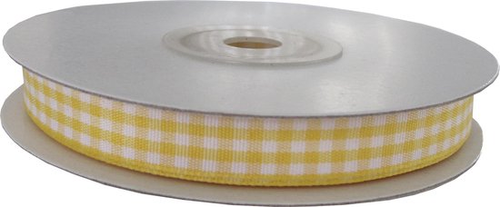 Geruit Lint 22mm (2,2cm) | Lint met Ruitjes | Gingham Plaid | Geel ...