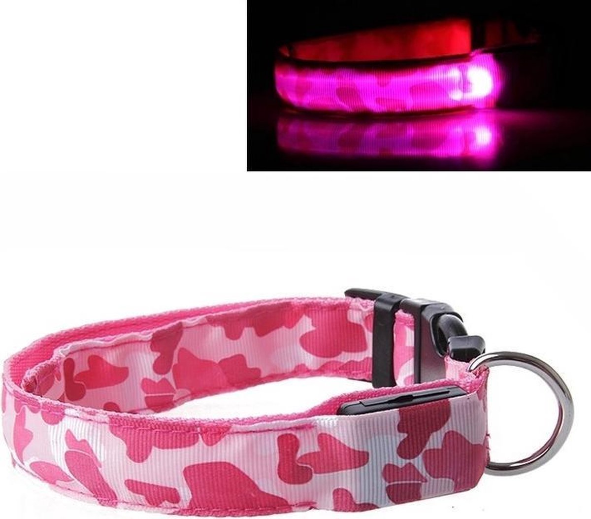 LED Halsband Camo ROZE maat L | bol.com