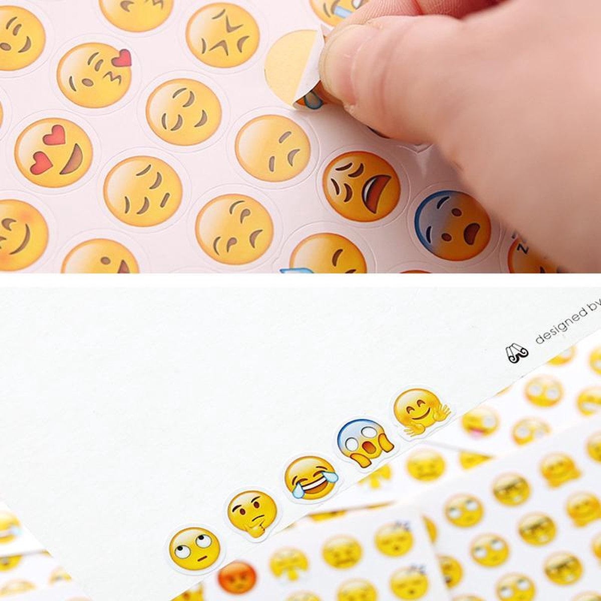 Smiley Emoji Stickers | 6 velletjes =(2 setjes) | 330 stickers | bol.com