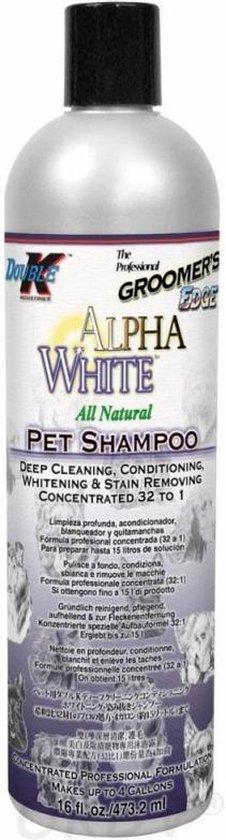 Double K Alpha White hondenshampoo, witte vacht 237ml | bol