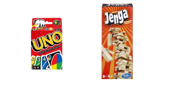 Gezelschapsspel - Uno & Jenga - 2 stuks | Games | bol