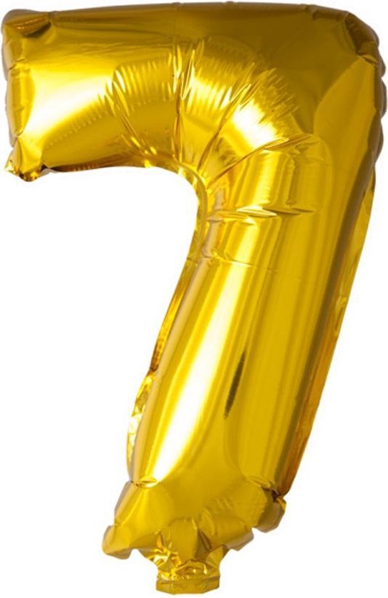Folie ballon cijfer 7 goud | 86 cm | bol.com