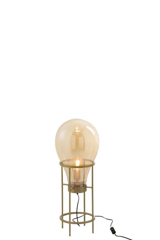 Balloon - Tafellamp - glazen luchtballon - metalen staander ...