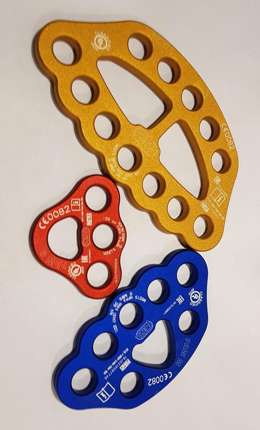 PETZL PAW L - rigging plate - geel | bol