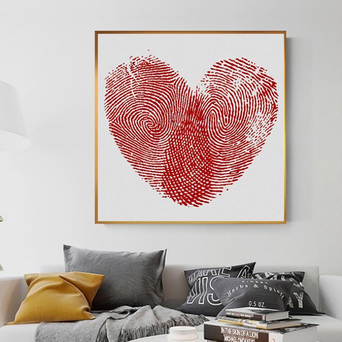 SET van 2 st. Canvas Schilderij * Rode Harten van Liefde * - Kunst aan je Muur -... | bol.com