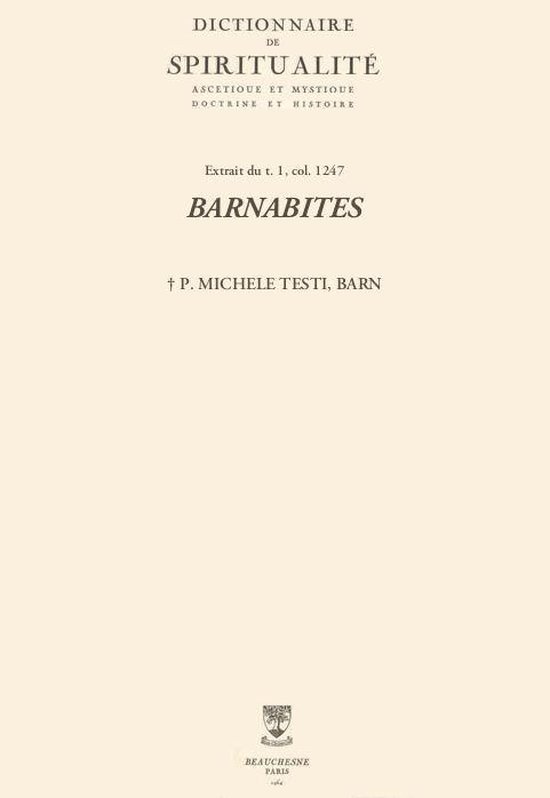 BARNABITES (ebook), † P. MICHELE TESTI, BARN | 9782701077239 | Boeken ...