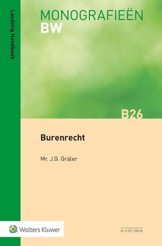 Burenrecht | 9789013154474 | J.G. Graler | Boeken | bol