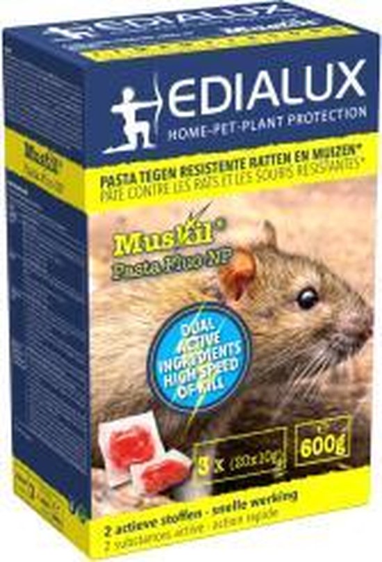 2 componenten rattengif MUSKIL PASTA FLUO-NP 600g - high speed kill ...