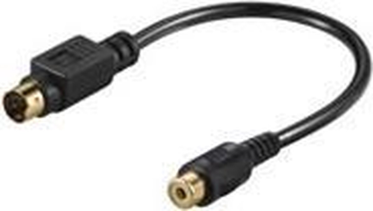 S-VHS (m) - Composiet RCA (v) adapter / zwart - 0,20 meter | bol.com