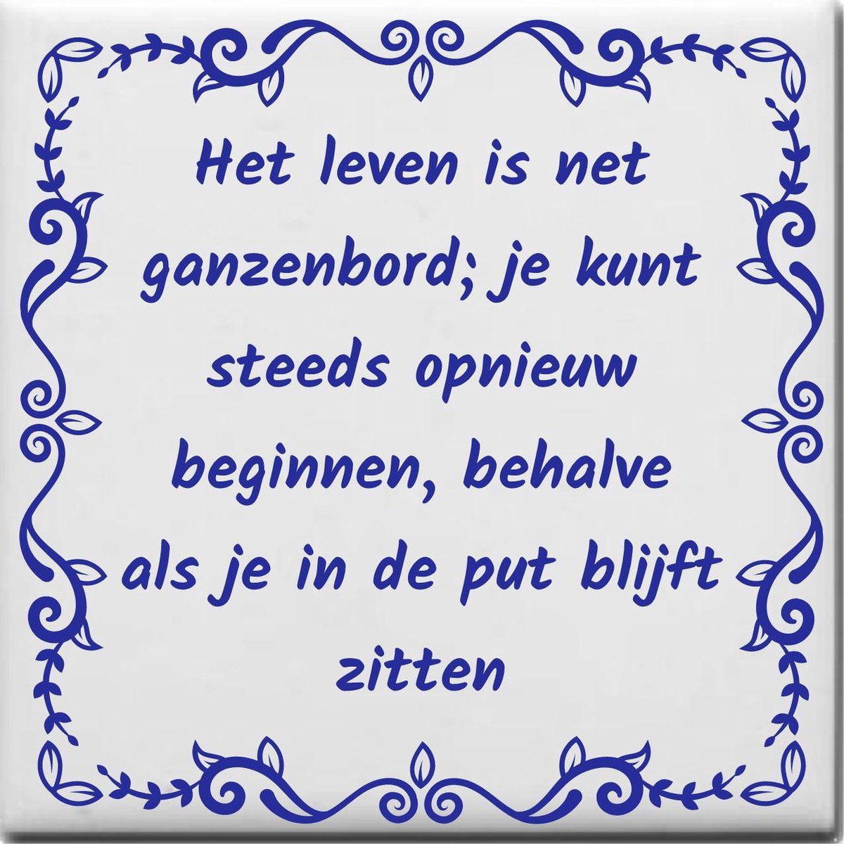 Wijsheden tegeltje met spreuk over Levensspreuken: Het leven is net ...
