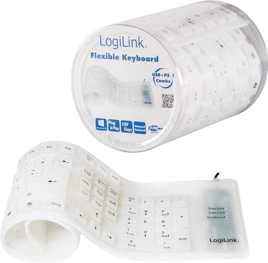 LogiLink ID0018A toetsenbord Universeel USB QWERTZ Duits Wit | bol