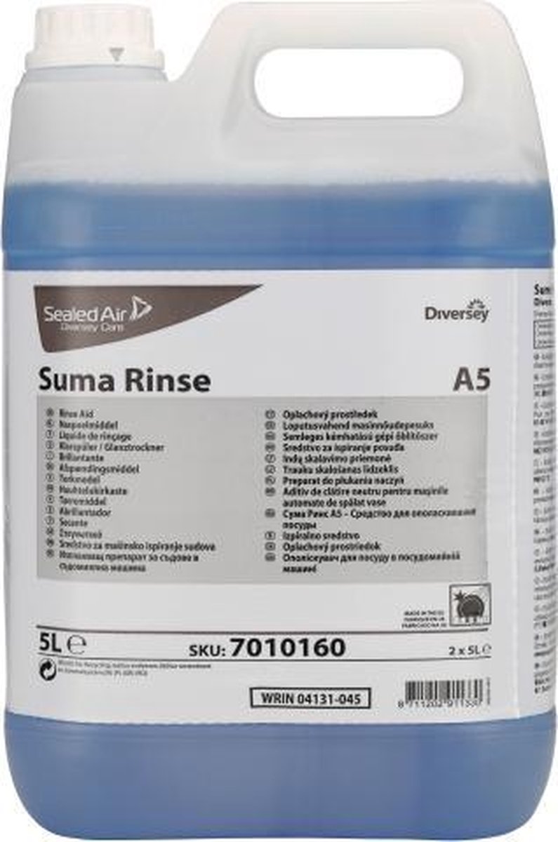 DIVERSEY Glansspoelmiddel Suma Rinse A5 | Can 5 Lliter | bol.com