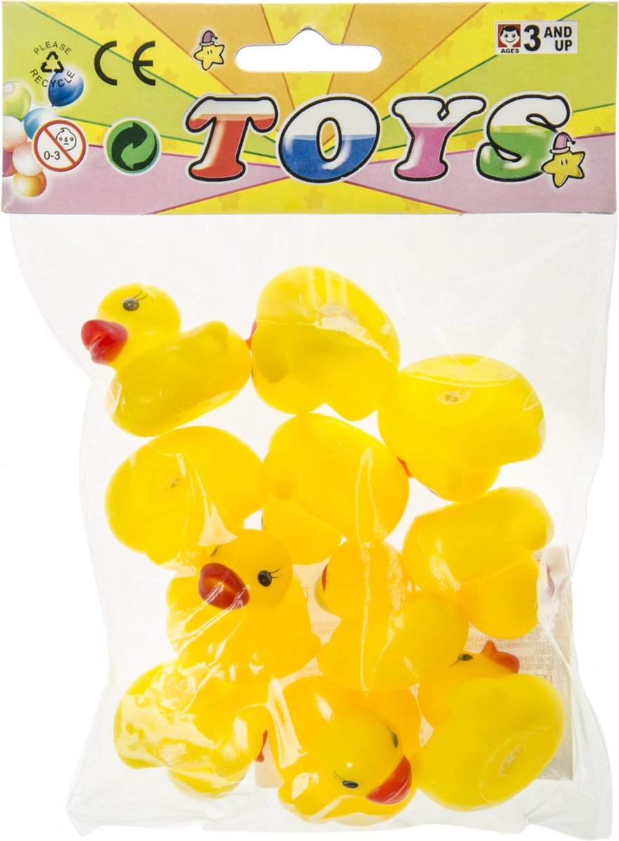 12x Badeend geel badspeelgoed 3 cm - Speelgoed - Badspeeltjes ...