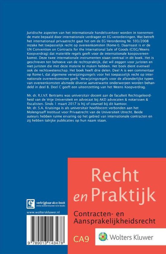 Recht en praktijk - Overeenkomsten in het internationaal privaatrecht ...