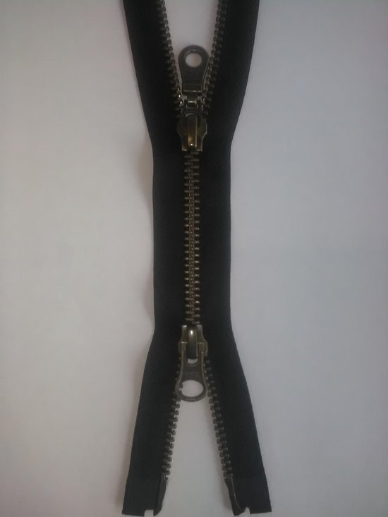 YKK rits dubbel deelbaar oud messing 75 cm zwart | bol