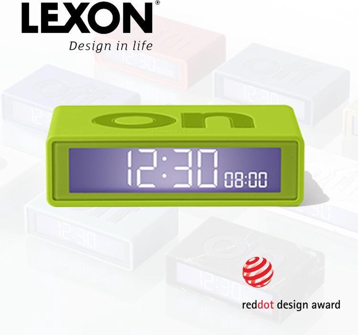 Lexon FLIP - Digitale Wekker - ON OFF - Lime Groen | bol.com