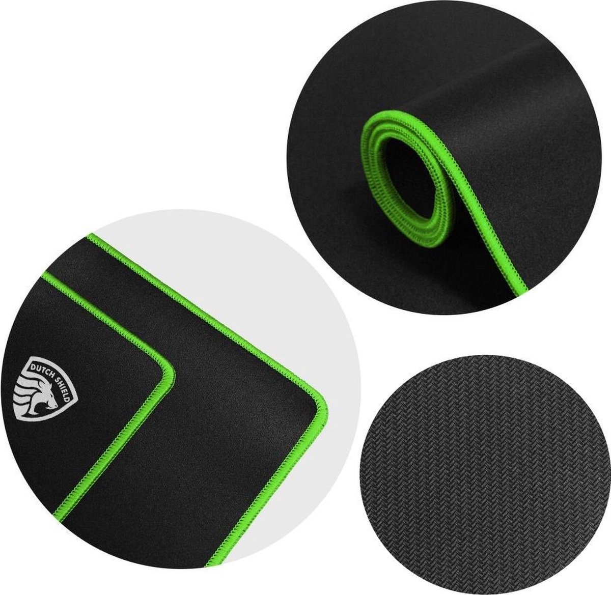 Gaming Muismat XXL Groot 900x400x3 mm Zwart-Groen | bol.com