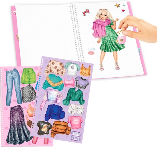 Top Model Sticker Book Dress Me Up Papier Oranje 8 pièces | bol.com