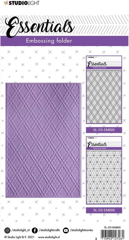 Studio Light 3D Embossing Folder - Essentials - Double diamond dots ...