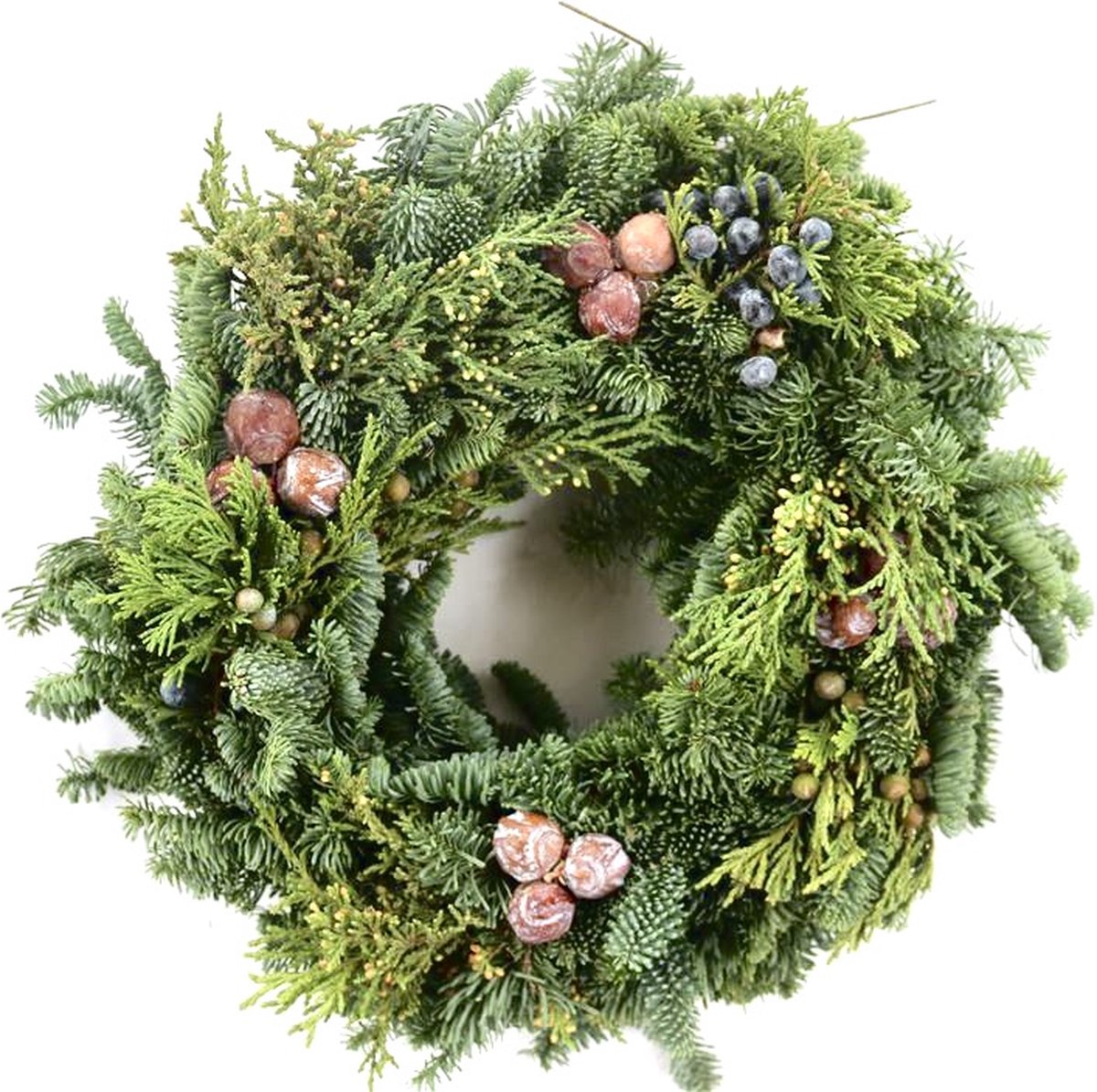Krans - Kerst krans - Deurkrans - Krans landelijk - Krans Nobilis - 30 cm | bol.com