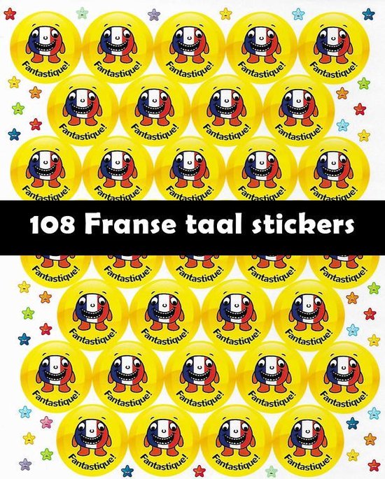 Franse Taal Stickers - 108 grote stickers met de tekst Fantastique ...