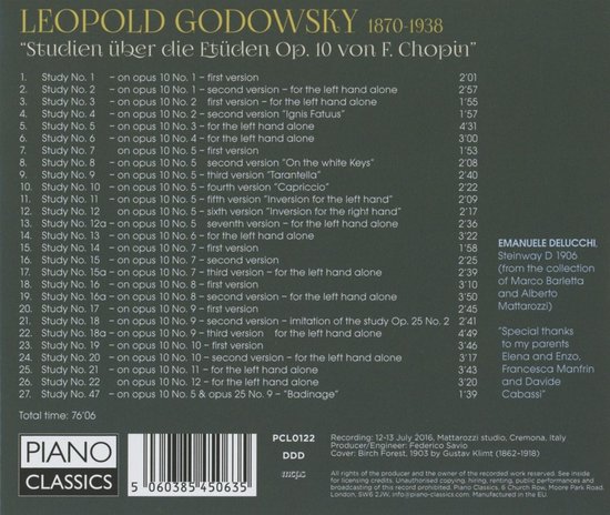 Emanuele Delucchi - Godowsky: Studies On Chopin Op. 10 (CD), Emanuele Delucchi | CD... | bol