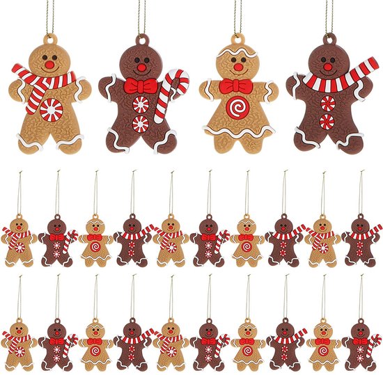 Décorations de Noël | Décoration de Noël | 24 pièces | bonhomme en pain ...