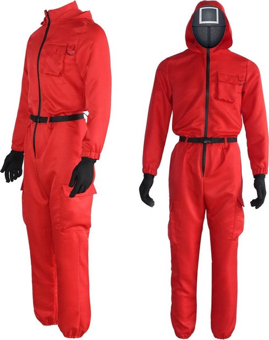 Squid Game Costuum - Kostuum - Cosplay - Pak - Costume - Netflix - Rood ...