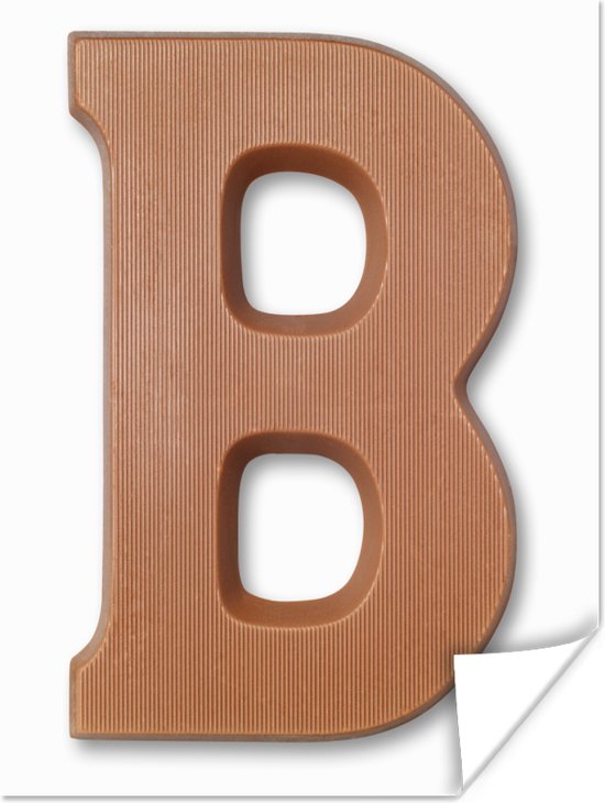 Chocolade letter B poster papier 30x40 cm - klein - Foto print op ...